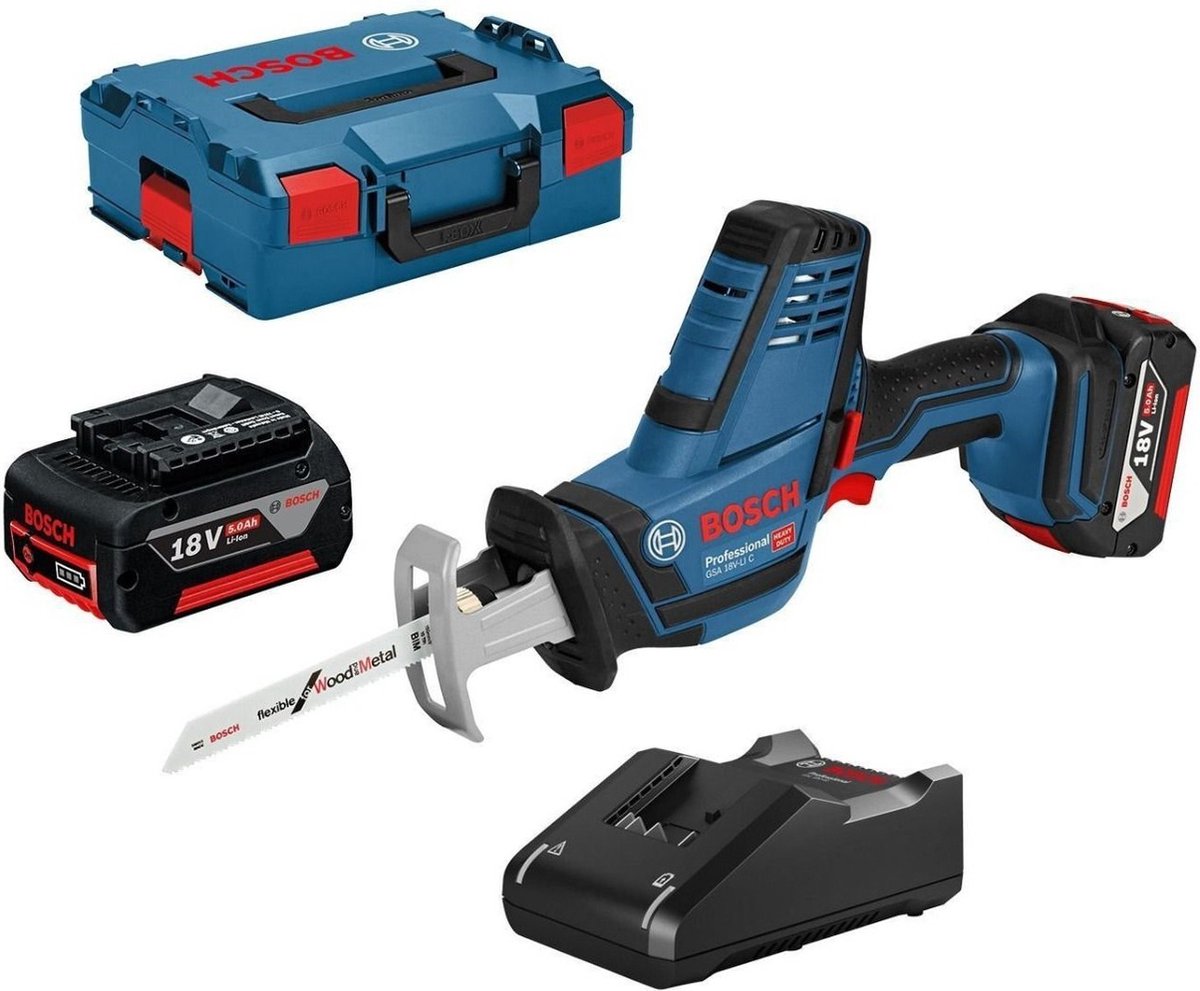 Bosch Professional GSA 18V-LI C Reciprozaag - Met 2x accu's en lader ...