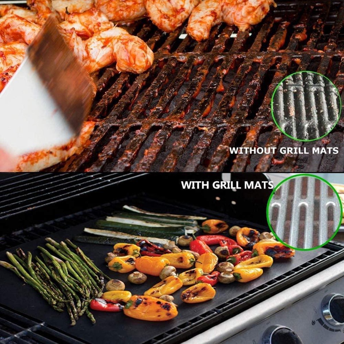 Tapis de gril BBQ MAT - Tapis de gril de barbecue Zinaps, tapis de gril ...