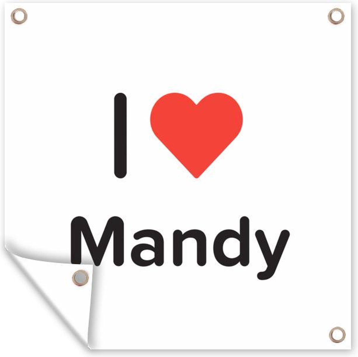 Posters de jardin I love - Mandy - Fille - 50x50 cm - Toile de jardin ...