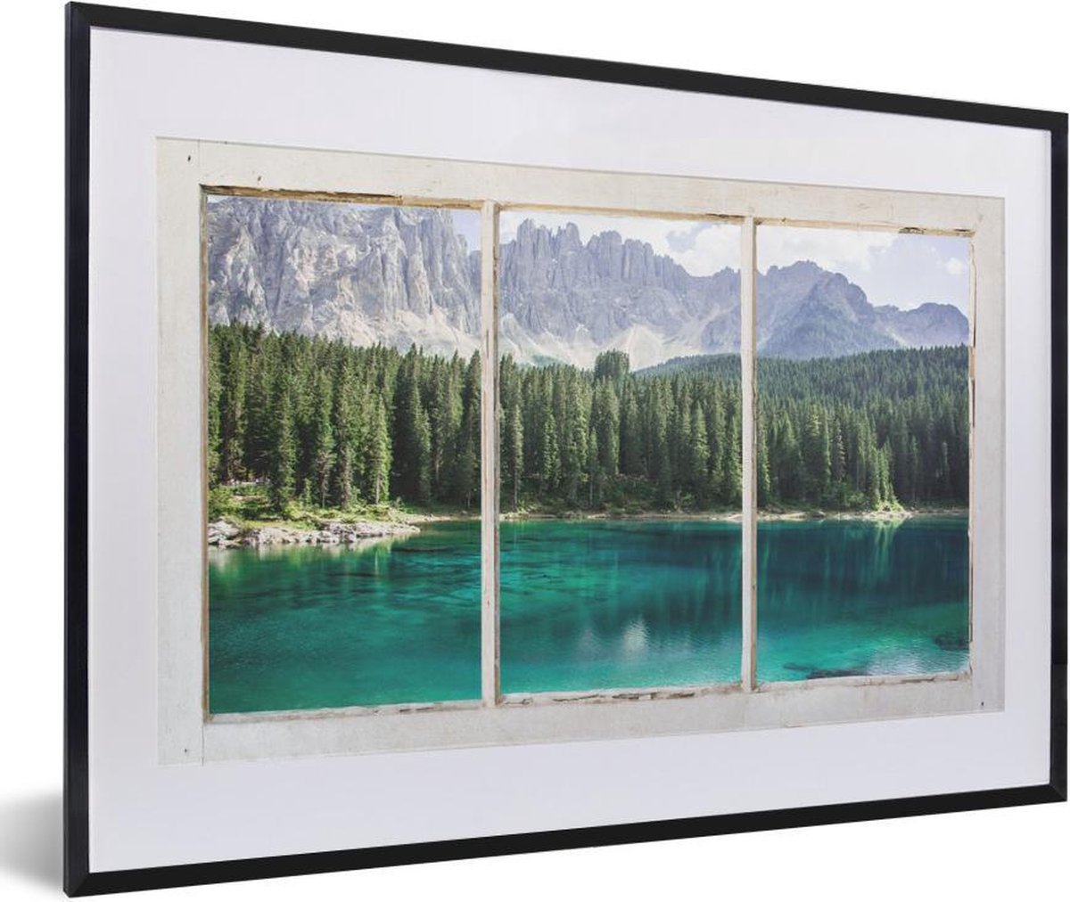 Cadre photo avec affiche - Vue à travers - Arbre - Water - 60x40 cm ...