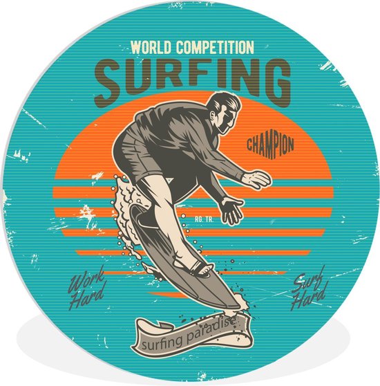 Wall Circle - Wall Circle Indoor - Vintage - Surf - Planche de Surf ...
