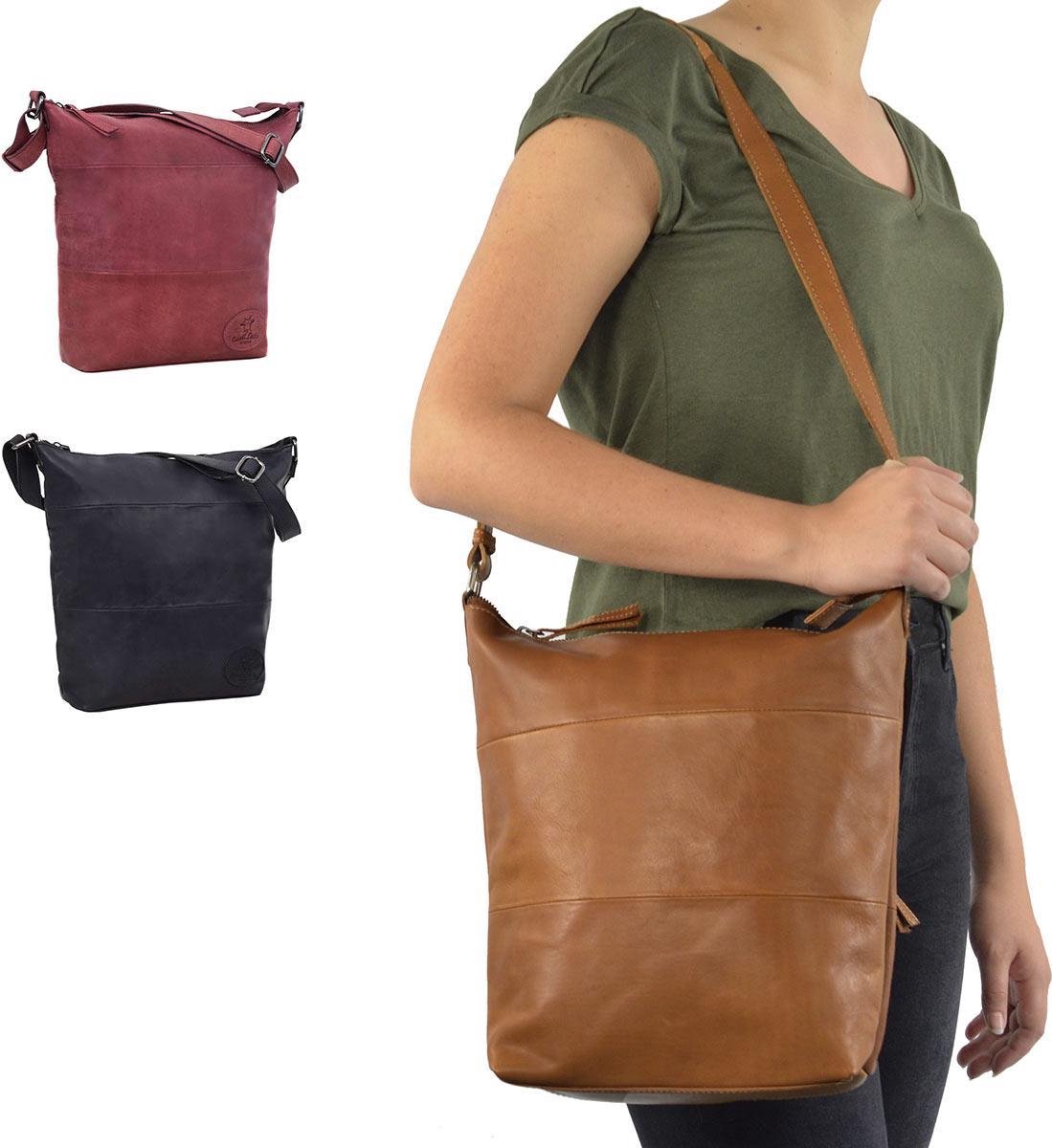 GUSTI Handtas Dames Bruin Zahara | Schoudertas dames | Shopper van ...