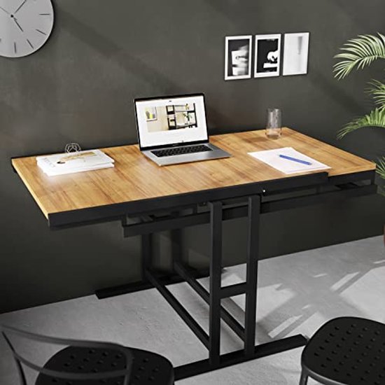 Modulaire Tafel 120 cm - Industrieel Design - Kersenhout | bol