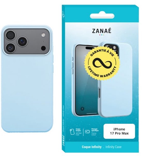 Zanaé - Backcover - iPhone 17 Pro Max - Licht Blauw | bol