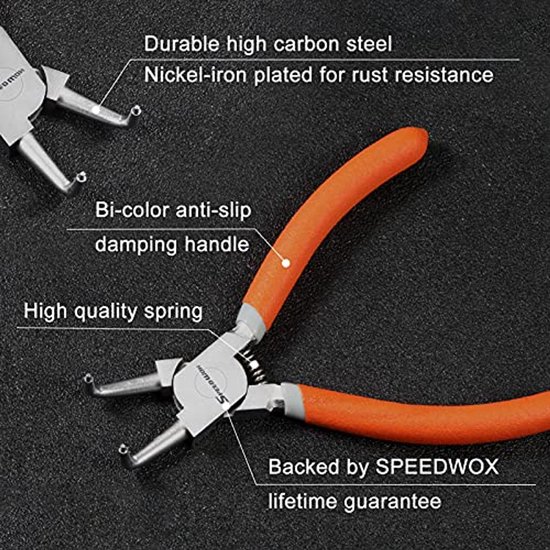 Snap Ring Tang 6-inch - Heavy Duty Circlip Tang met Gebogen Kaken voor ...