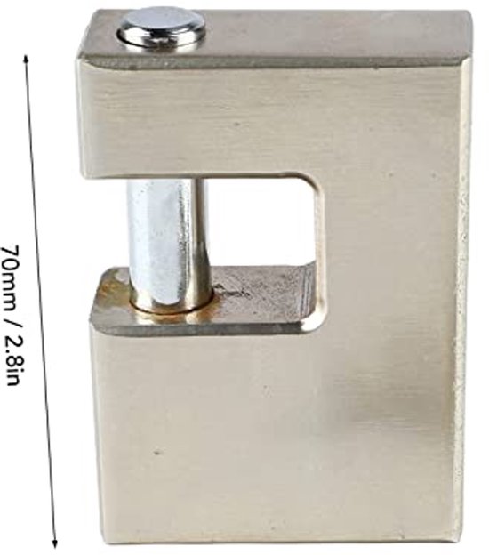 2 Pcs Padlocks with 8 Keys, Copper Rectangle D Shaped Monoblock Locks ...