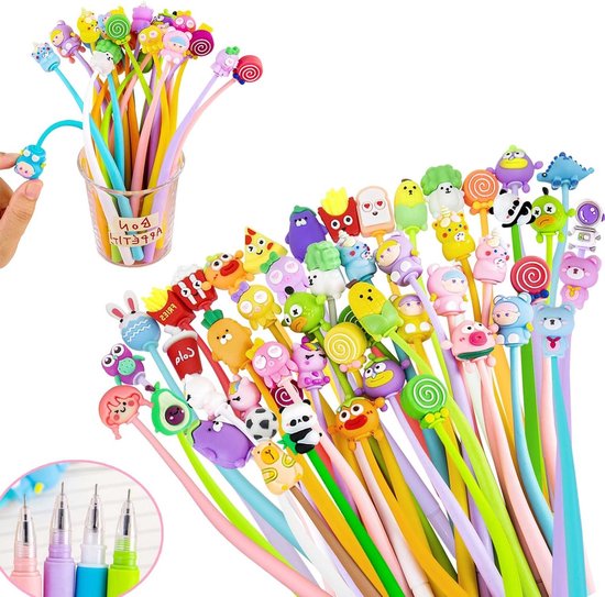 Grappige Gelpennen met Cartoon Designs - Set van 32 - Leuke Pennen voor ...