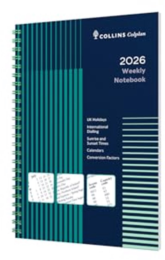 2026 12 maanden kalender jaarplanner A5 - weekoverzicht met notities | bol