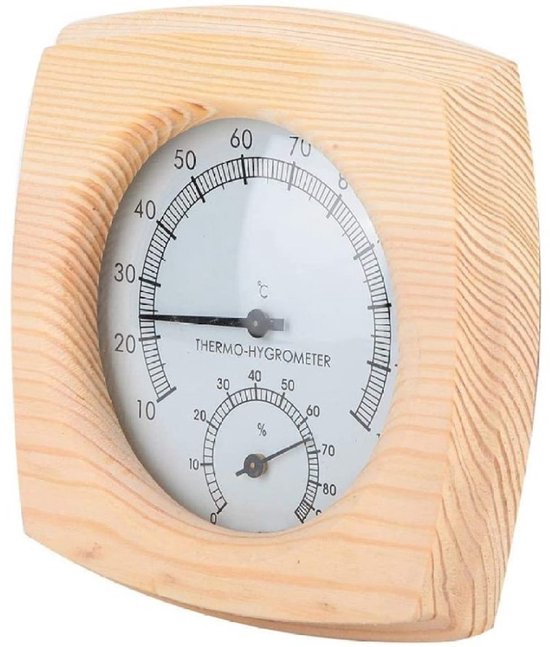 Sauna - Sauna Thermometer Hygrometer - Houten Design Met Temperatuur En ...