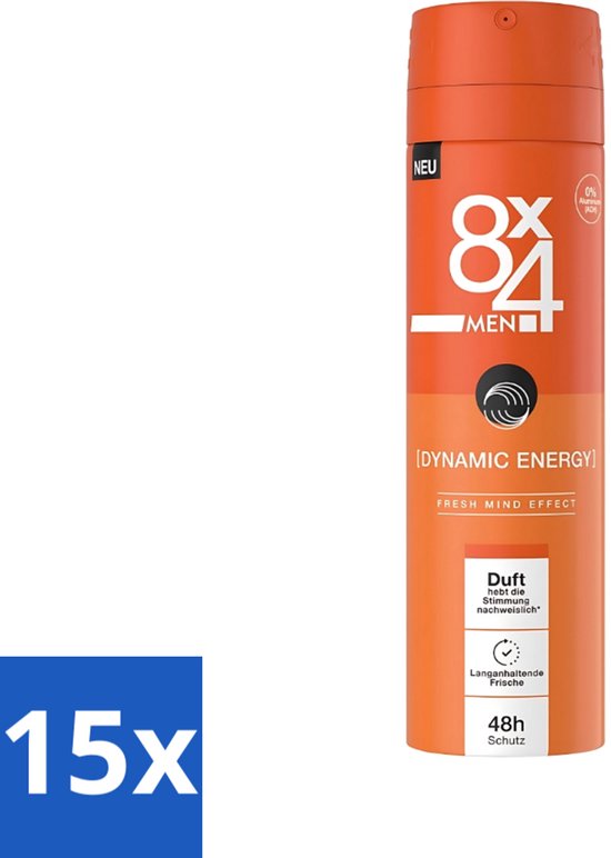 15 x 8 x 4 Deospray Men - Dynamic Energy - Deodorant - Energieke ...