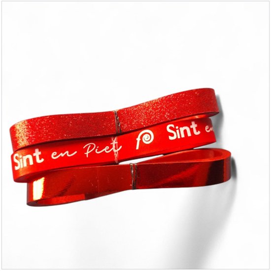 3x 5m Sierlint - Sint - rood - sinterklaas - | bol