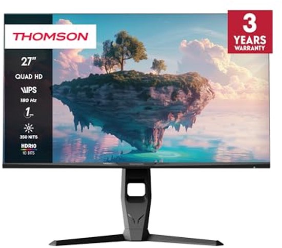 27 inch QHD Gaming Monitor - 180Hz IPS-paneel met omgevingsverlichting ...