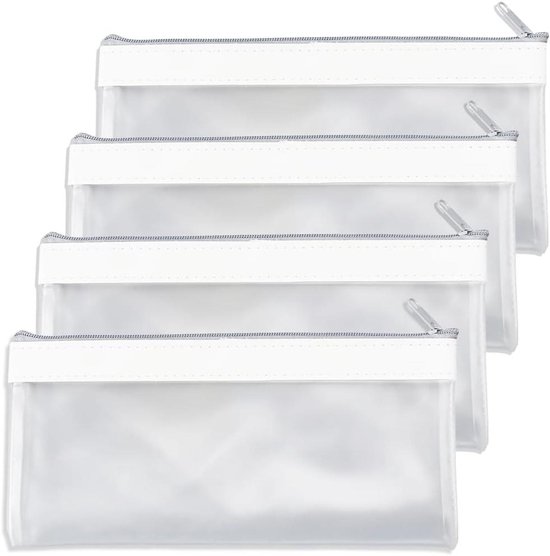 Allecto Plus - PVC Geldzakken met rits en Multifunctionele Pen Houder ...