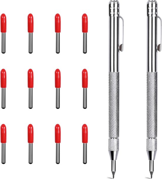Scriber pen set met wolfraamcarbide punt en 12 extra penpunten | bol
