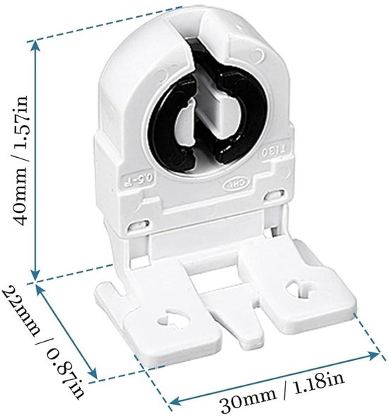 Allecto plus - LED-buisfittingen 8 stuks, G13-fitting voor T8 LED ...