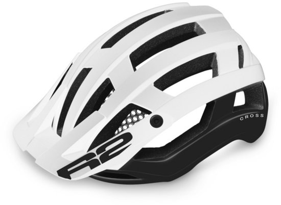 R2 fietshelm Cross - full-wrap in-mold technologie - Wit | bol