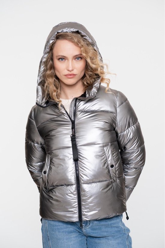 Geisha Jas Zilveren Jas 58511 12 Gun Metal Dames Maat - S | bol