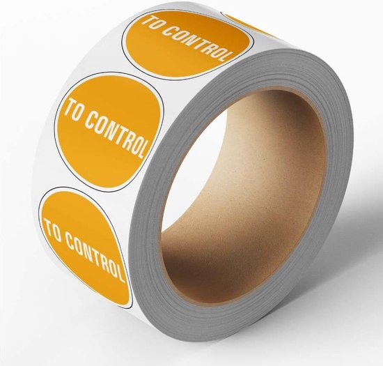 To control sticker, oranje, 25 meter op rol 20 mm - 1150 per rol | bol