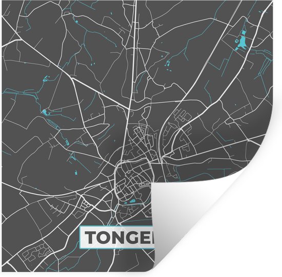Muurstickers - Sticker Folie - België – Tongeren – Stadskaart – Kaart ...