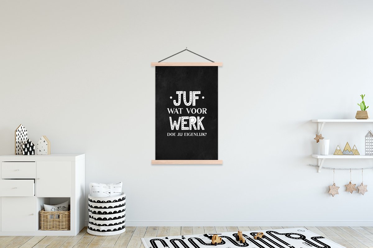 Posterhanger incl. Poster - Schoolplaat - Juf bedankt - Leerkracht ...