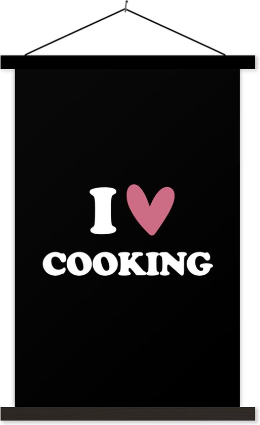 Posterhanger incl. Poster 40x60 cm - Schoolplaat - Tekst - Ik hou van ...