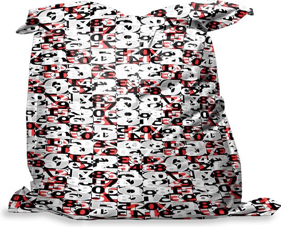 PillowMonkey zitzak - Cijfers - Abstract - Patroon - Getal - 100x140 cm ...