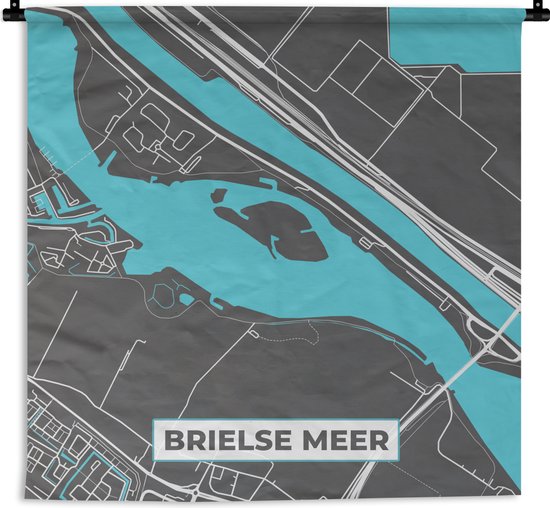 Wandkleed - Wanddoek - Nederland - Brielse Meer - Plattegrond ...