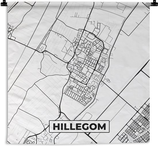 Wandkleed - Wanddoek - Plattegrond - Hillegom - Stadskaart - Kaart ...