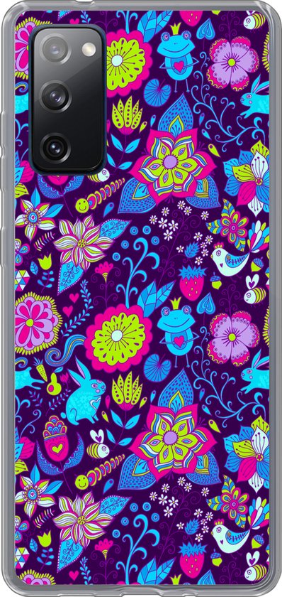 Telefoonhoesje Geschikt voor Samsung Galaxy S20 FE hoesje - Meisjes - Konijn - Roze -... | bol