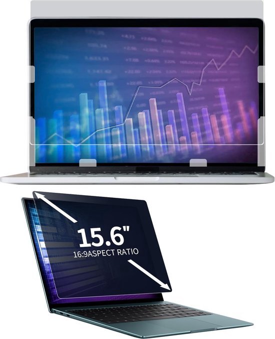 PolkaHome Privacyscherm laptop - 15.6 inch Privacy scherm laptop ...