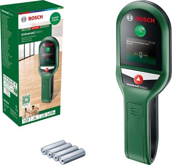 Bosch UniversalDetect - Leiding Detector - Inclusief Batterijen | bol