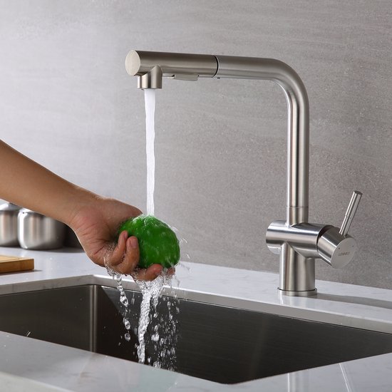 Lonheo max Keuken Kraan Chroom- Keukenkraan met Uittrekbare Uitloop - Met uittrekbare... | bol