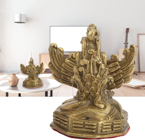 Beeldjes - Chinese Messing Phoenix Standbeeld Feng Shui Sculptuur Geluk ...
