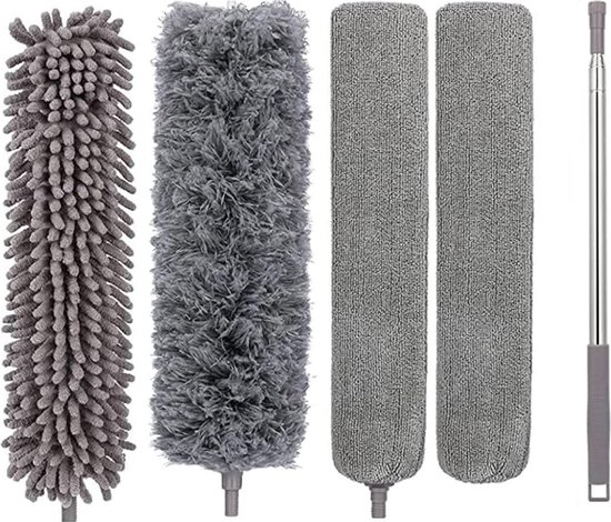 Uitschuifbare Microvezel Stofborstel met Flexibele Lange Steel voor ...