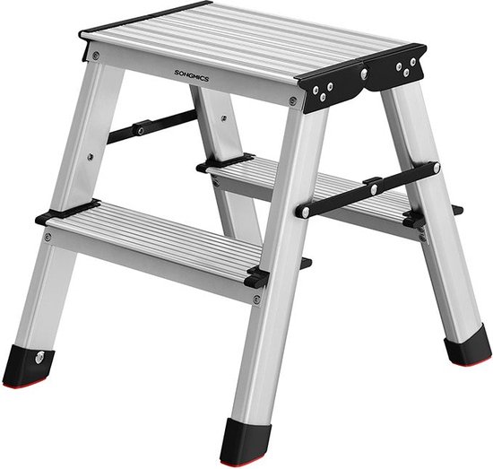 Rootz 2-traps ladder - opstapkruk van aluminiumlegering - opvouwbare ...