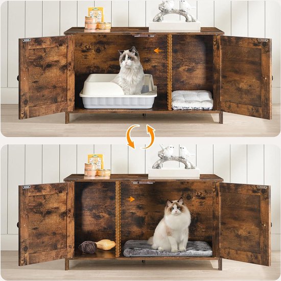 Mrs. Jones Robuust Kattenkist-Kattenmeubels met deur en scheidingswand ...