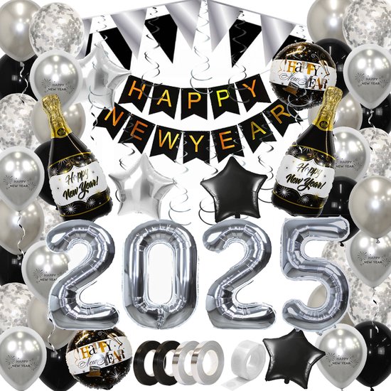 Happy New Year Oud En Nieuw Versiering 2025 Nieuw Jaar Feest Artikelen ...