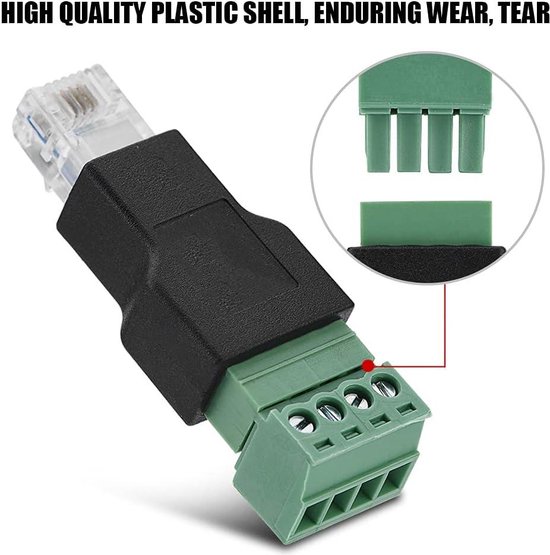 Content - RJ11 6P4C Male to 4-Pin AV Screw Terminal Adapter Connector ...