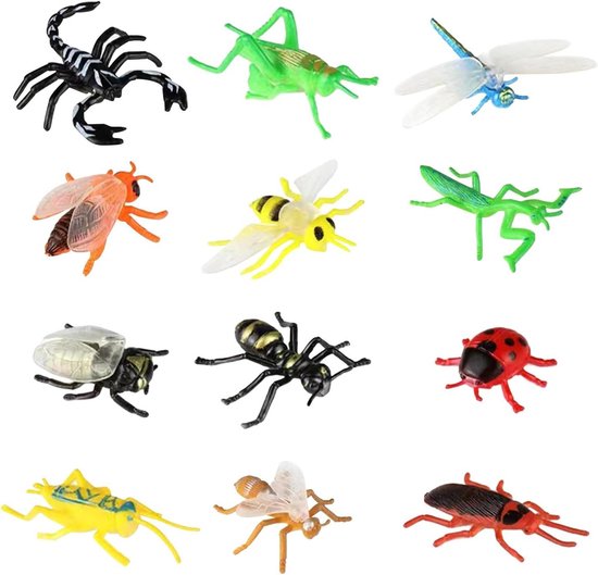 - 12 Pcs Simulated Insects - Safe Animal Models - Non-Toxic Plastic ...
