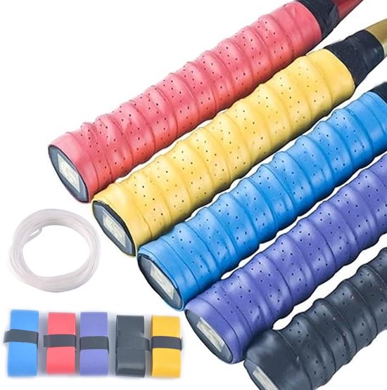 5 STKS Anti Slip badminton-Tennis racket grip tape - Zachte grip | bol