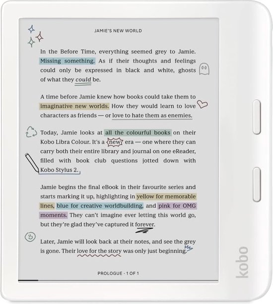 E-reader met 7 inch E-Ink Kaleido 3 Display | Instelbare ...