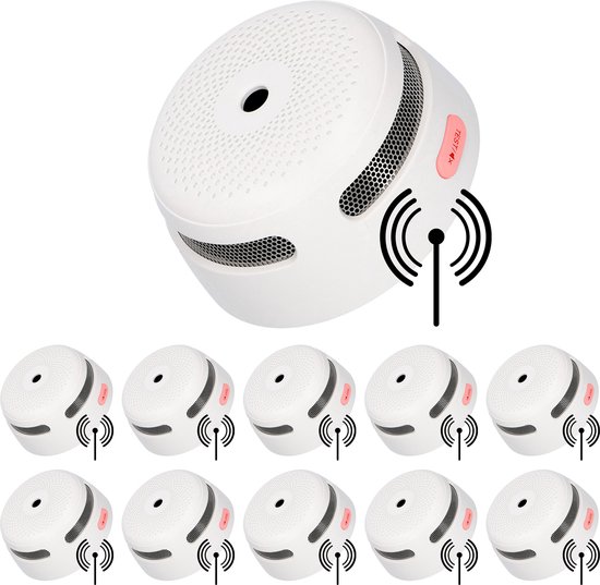 X-Sense XS01-W Draadloos koppelbare rookmelder - 10 Rookmelders - 10 jaar batterij -... | bol