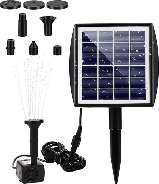 Fontein Pomp Kit 2 W voor Vogelbad - Panel Pijler Nozzle - Vijver Tuin ...