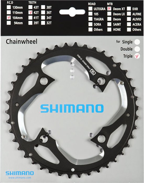 Kettingblad 42T Shimano Deore XT FC-M780 42T-AE | bol