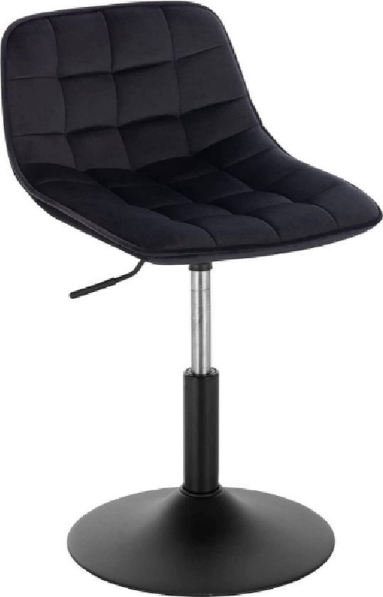 Tabouret de bar bas en velours - Hauteur réglable 38 - 49,5 cm ...