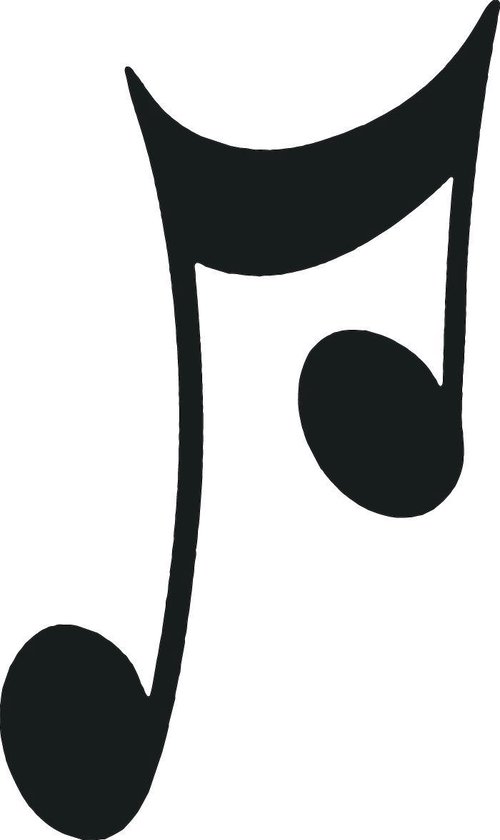 Vrolijke (muziek) noot MDF - 18x30cm | bol