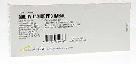 Added Pharma Multivitamine pro haemo I 50 capsules | bol