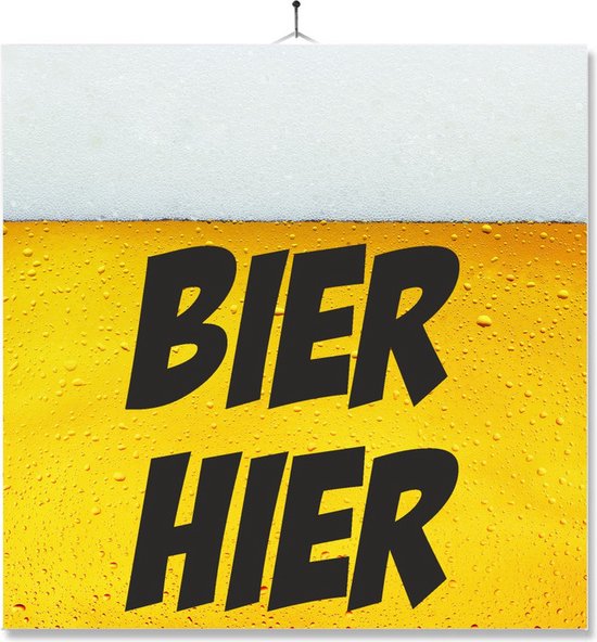 Tegel Met Opdruk | Verjaardag kado | Toilet WC | Bier hier | bol