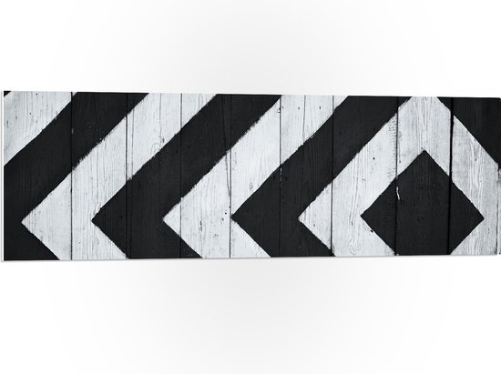 PVC Schuimplaat - Geometrisch Houten Patroon - 120x40 cm Foto op PVC ...