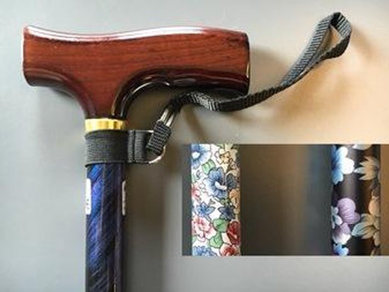 Premium wandelstok Fantasy: donkerblauw, 76 - 99 cm | bol